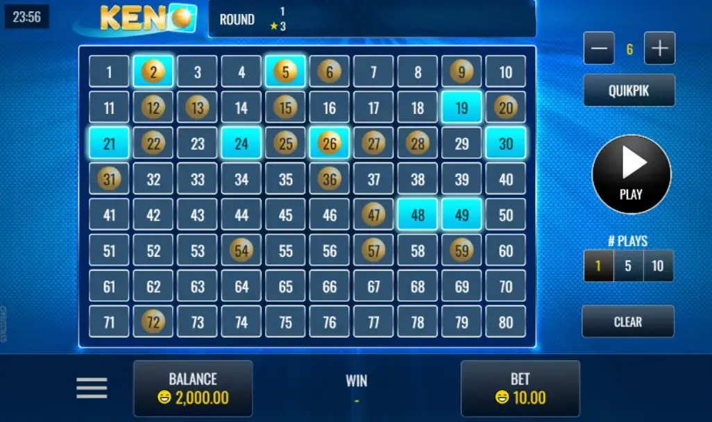 Play Keno Online for Free or for Real | No Download