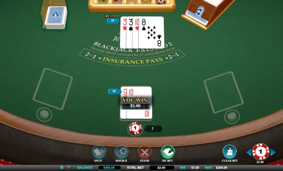 Play Single Deck Blackjack for Free Online | CoolOldGames